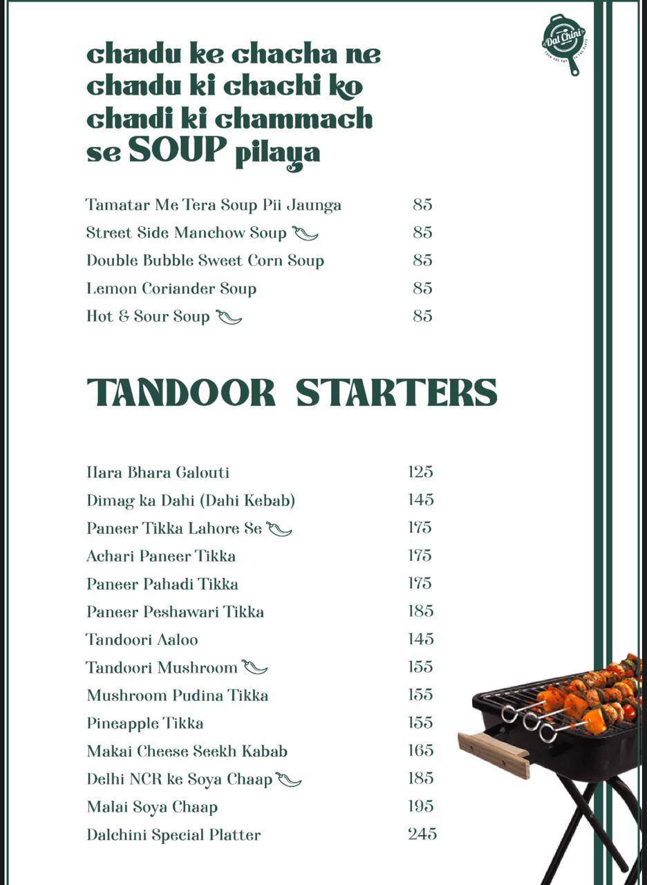 Menu at DALCHINI Restaurant, Dewas