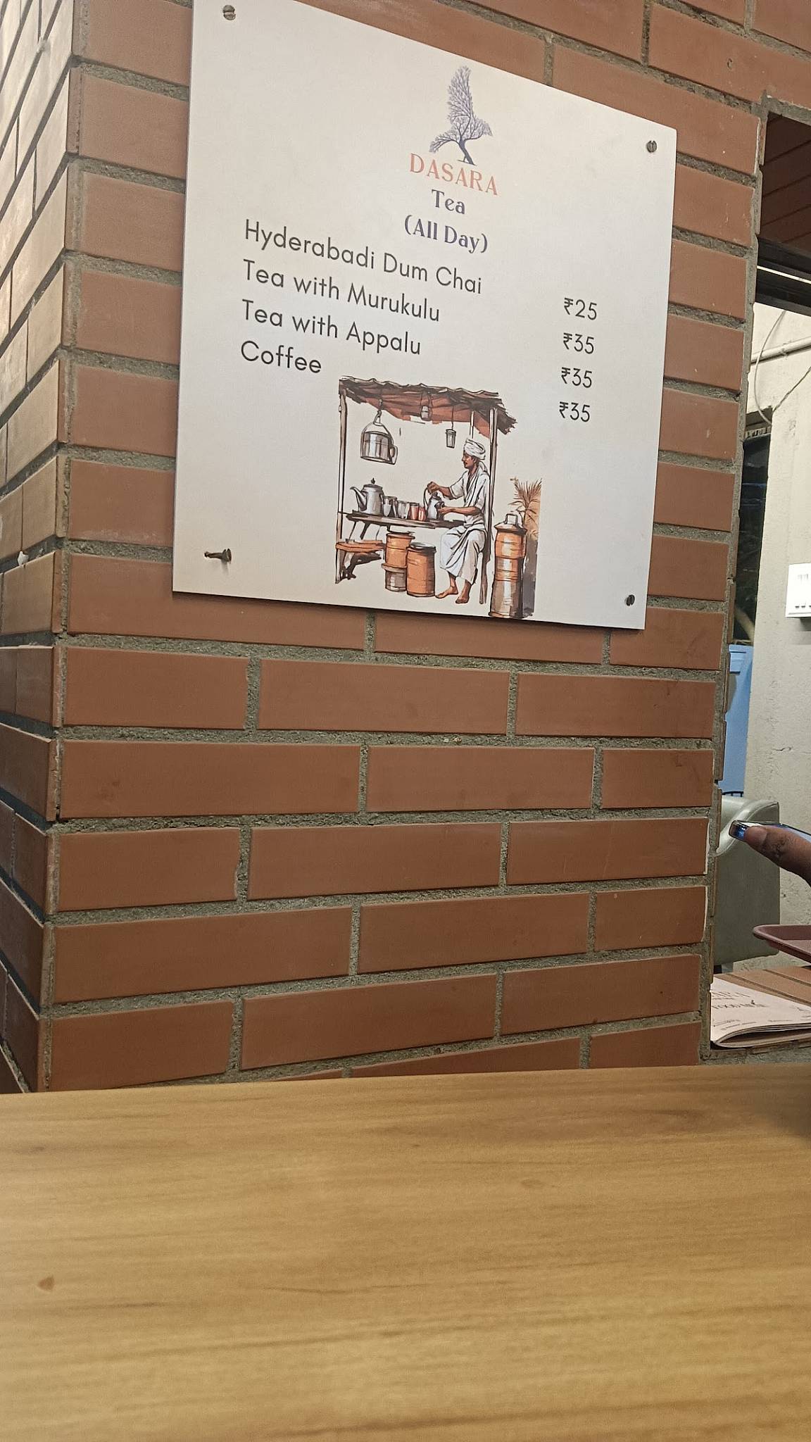 Menu at DASARA, Hyderabad