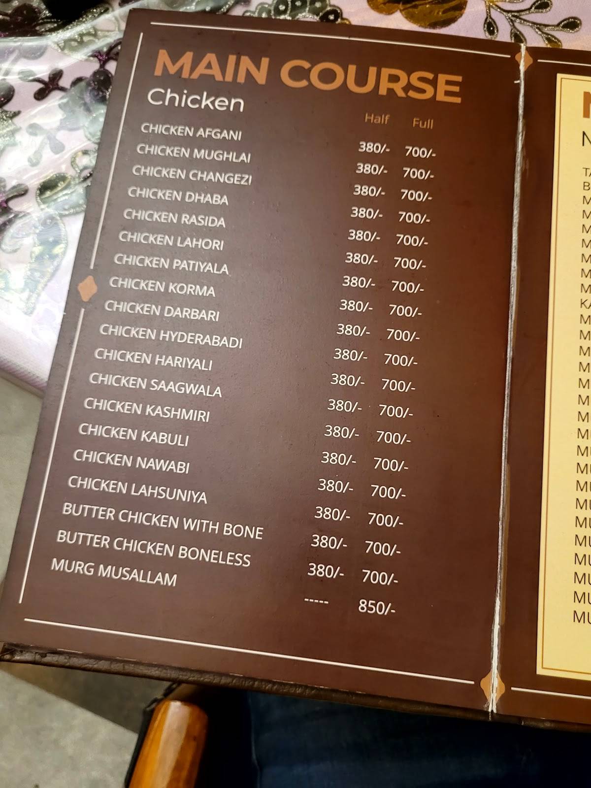 Menu at DASTARKHWAN RESTAURANT, Nagpur