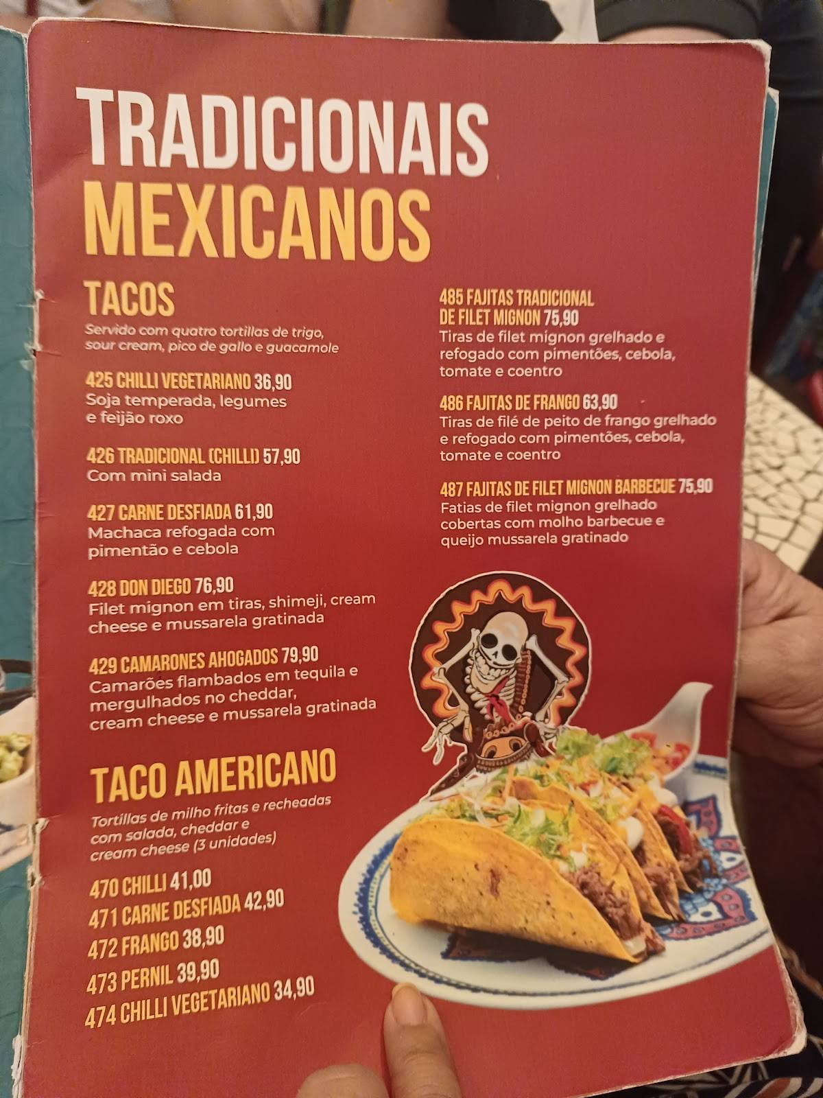 Menu em Dboa México restaurante, Santos