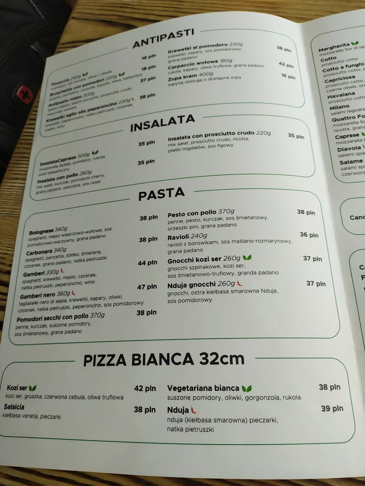 Menu at Da Michele Pizzeria, Nowy Dwór Mazowiecki