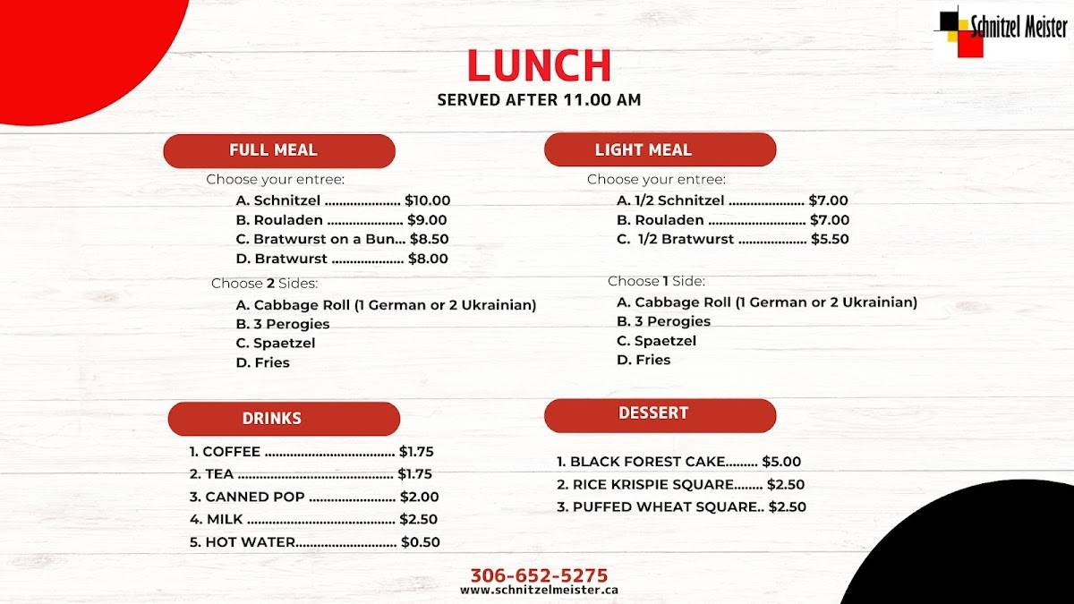 Menu at Daily Dish Halal Fast Food, Saskatoon, Preston Ave S Store 84