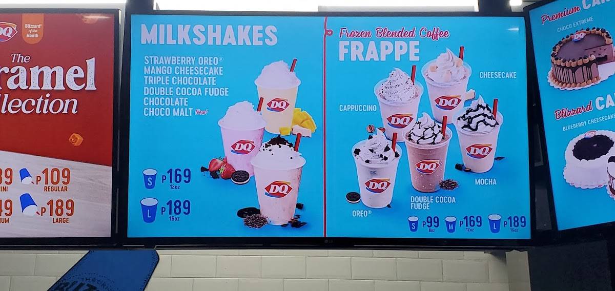 Menu at Dairy Queen Ayala Center Cebu Food Choices restaurant, Cebu City