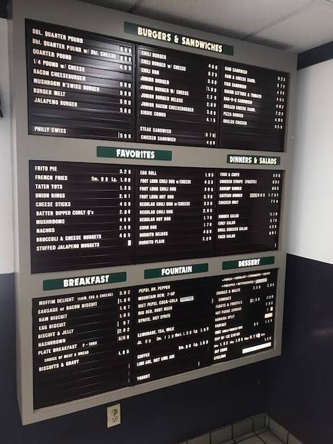 Menu at Dari-Delite fast food, Ozark