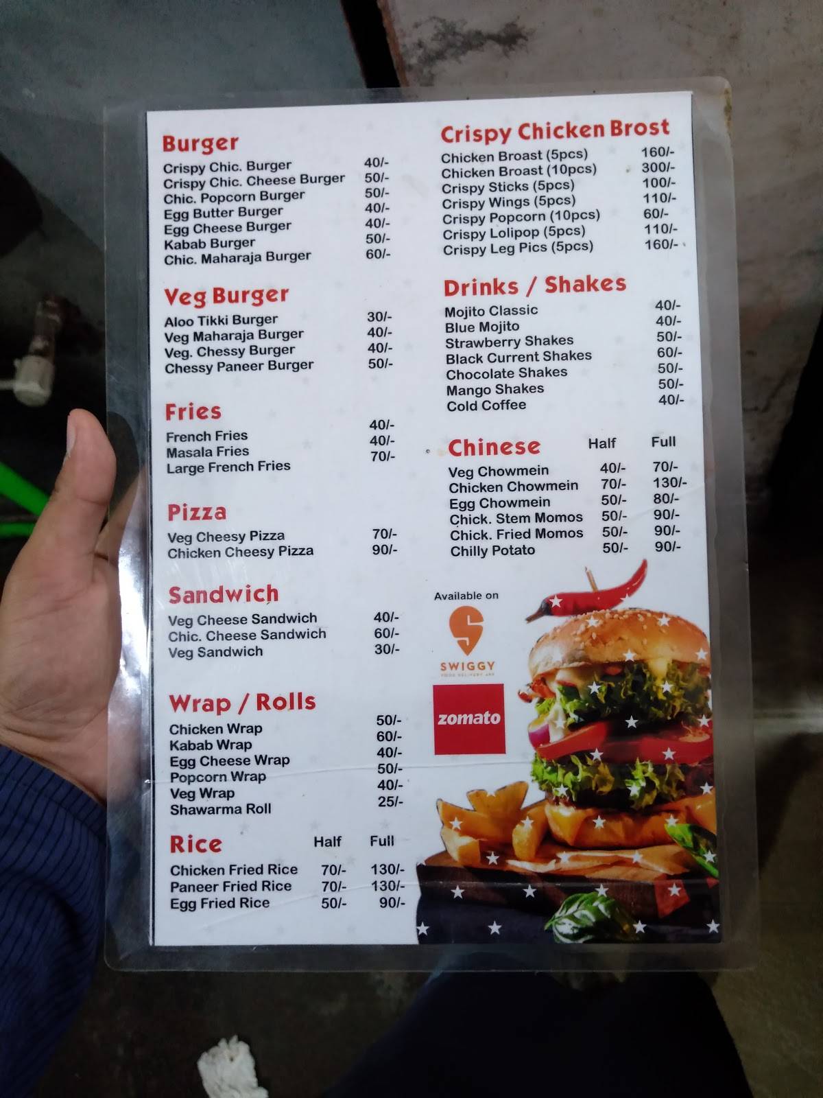 Menu at Darjeeling Food Point, Aligarh, Near firdaus complex Minhaj complex