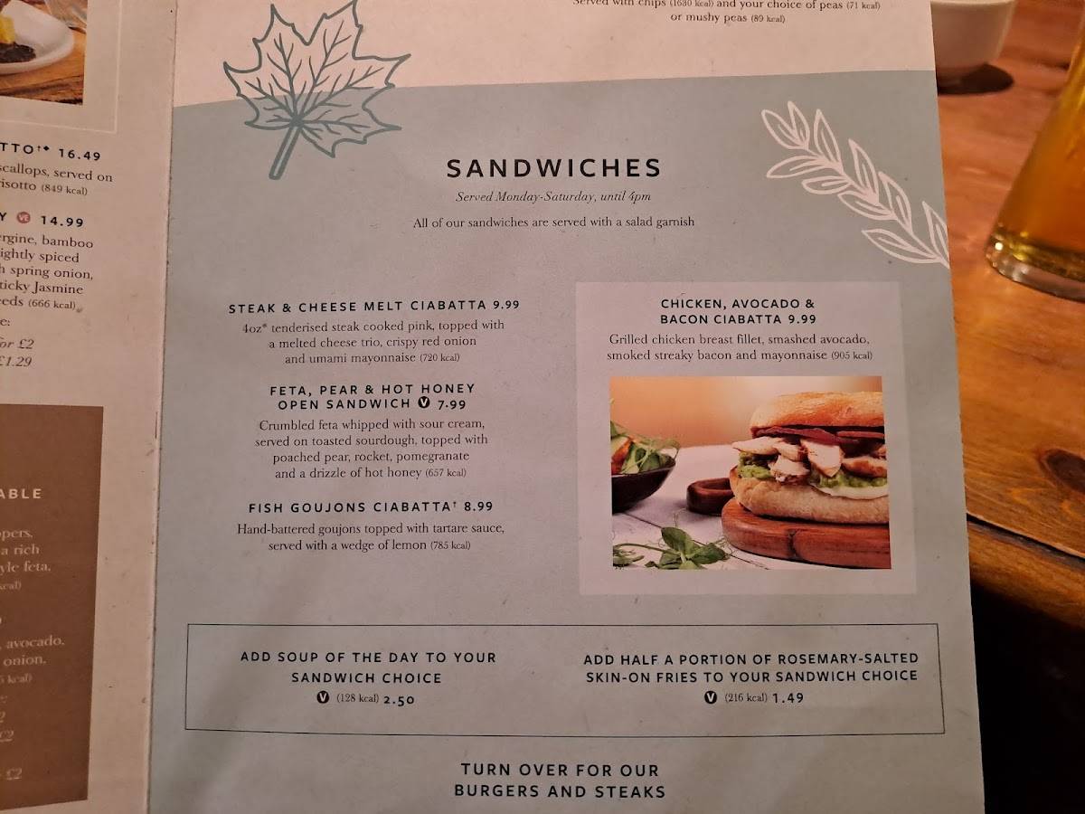 Menu at Dartbridge Inn Buckfastleigh pub & bar, Buckfastleigh