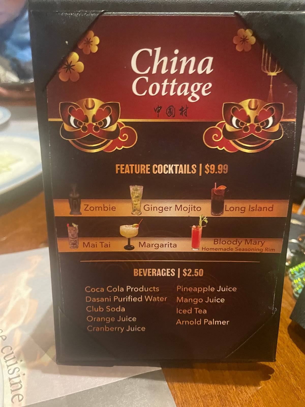 Menu at China Cottage restaurant, Kettering, Wilmington Pike