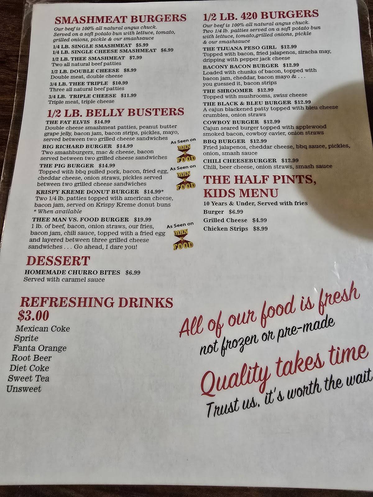 Menu at Daytona Taproom pub & bar, Daytona Beach
