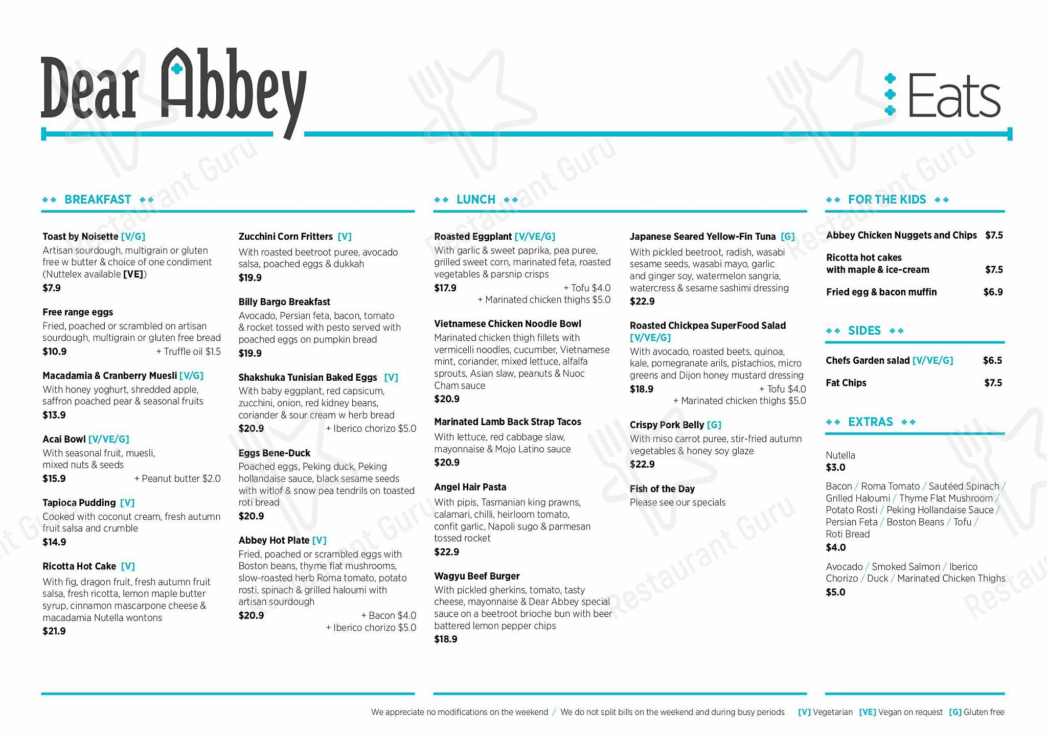 Menu at Quarter Two Cafe, Moonee Ponds