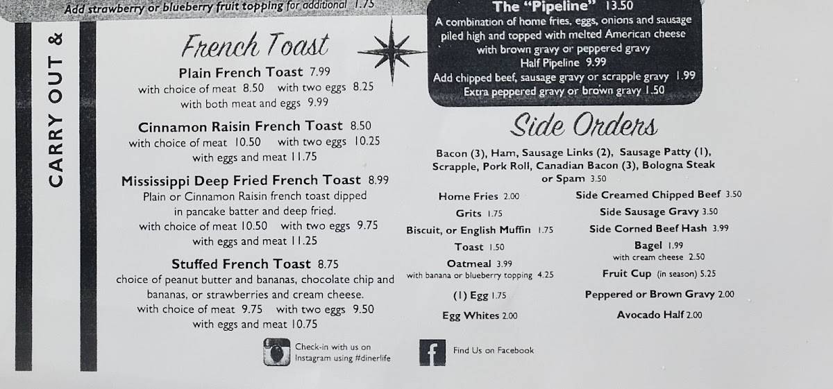 Menu at Decatur Diner restaurant, West Ocean City