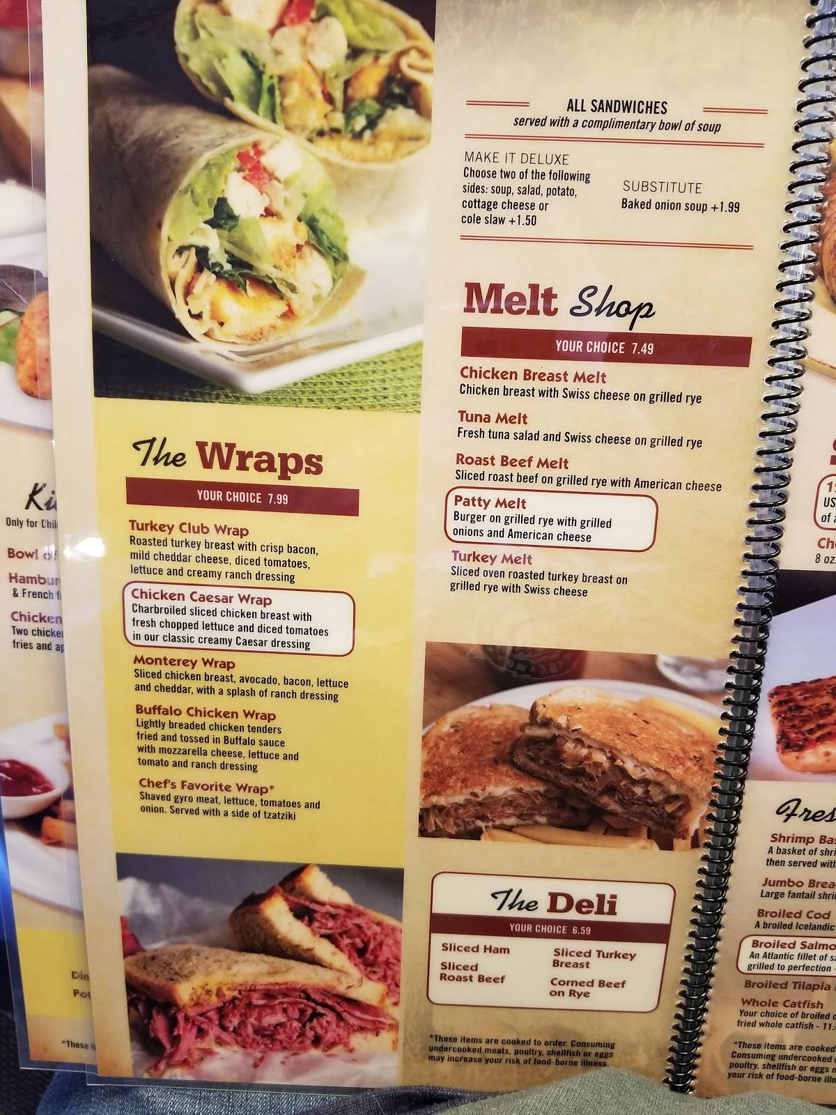 Menu at Deerfield Family Restaurant, Carbon Cliff