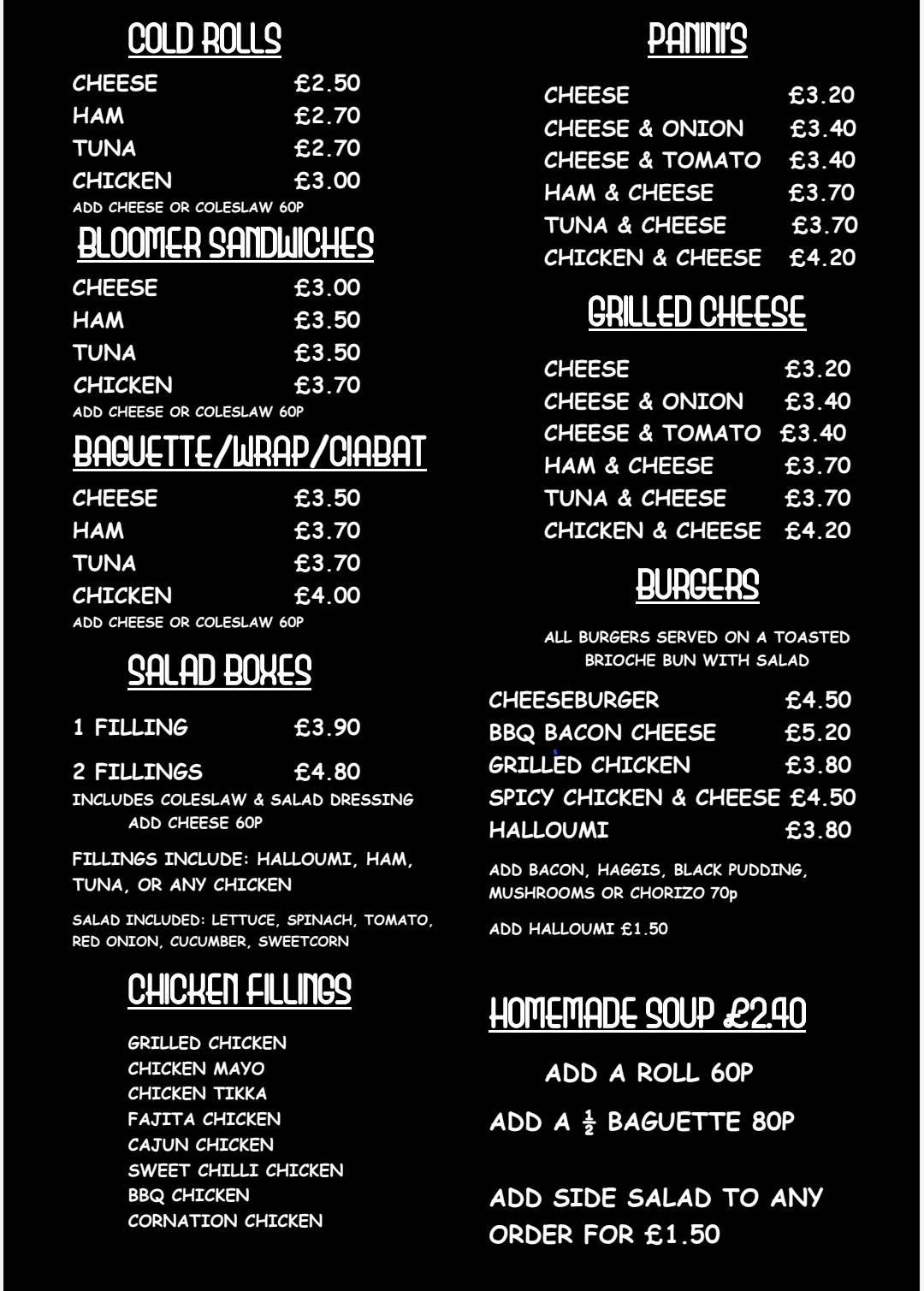 Menu at Delissimo restaurant, Airdrie