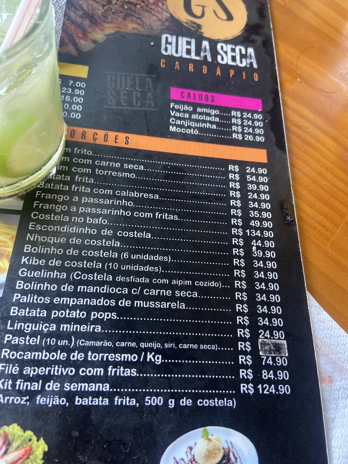 Menu em Depósito Guela Seca pub & Bar, Niterói, Estr. Francisco da Cruz ...