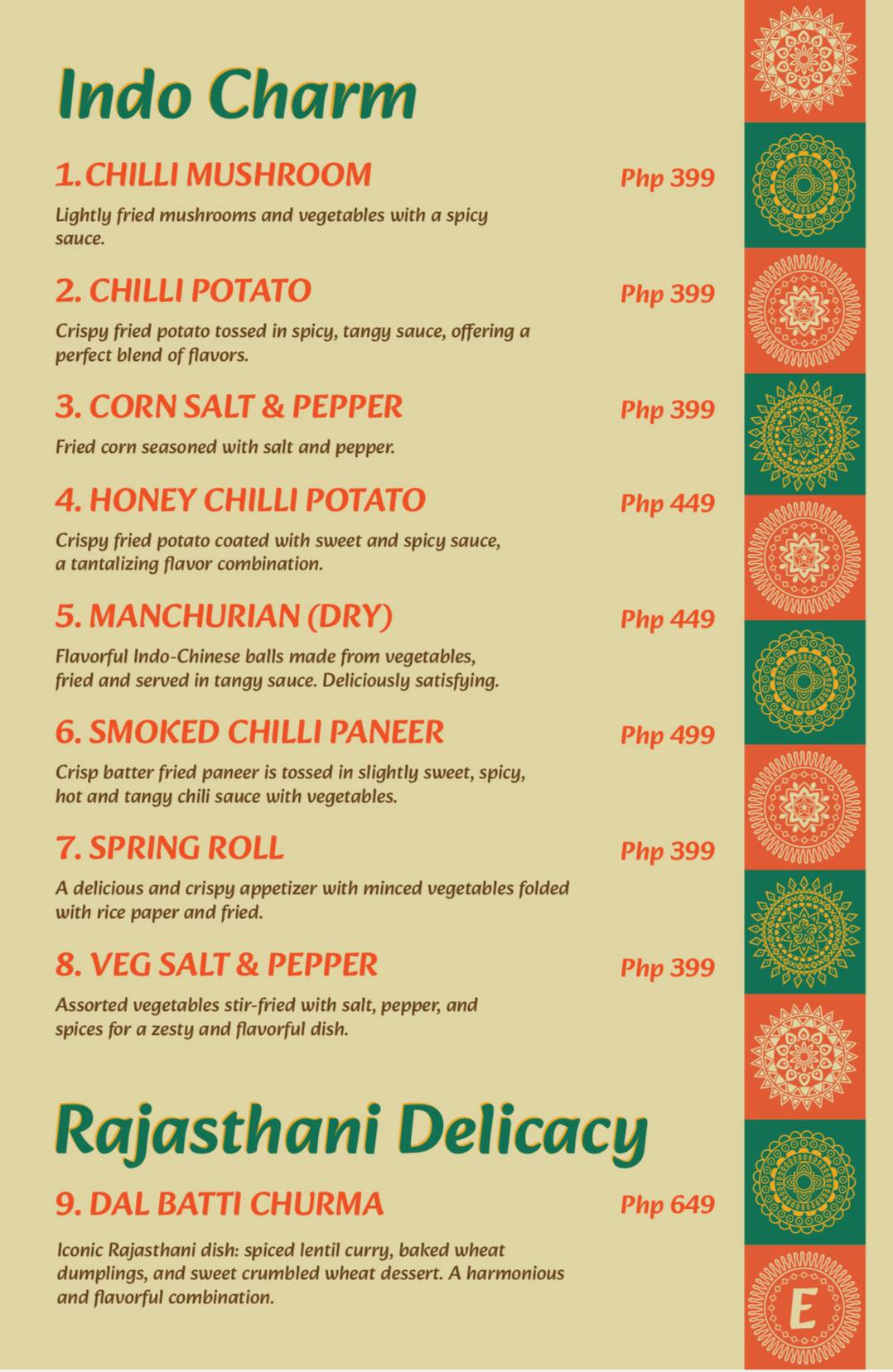 Menu at Desi Palace- Makati restaurant, Makati