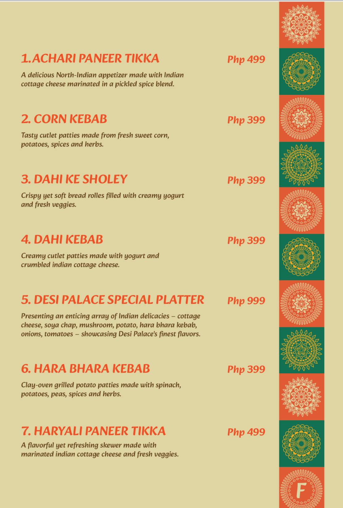 Menu at Desi Palace- Makati restaurant, Makati