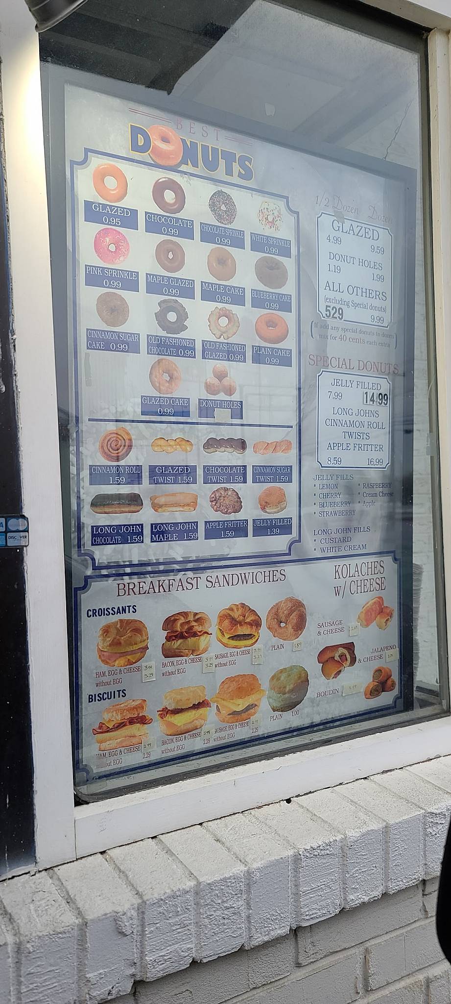 Menu at Best donuts desserts, Richmond