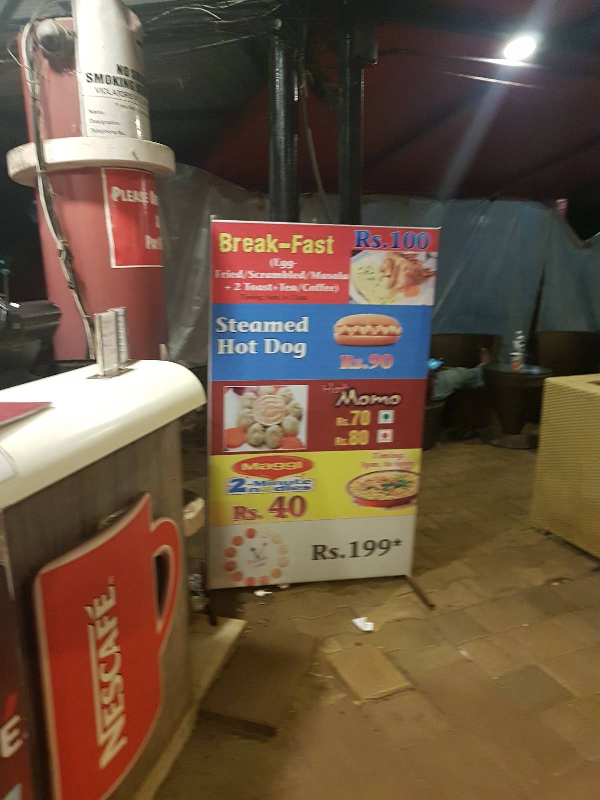 Menu at Marc Brown Corner, Panaji