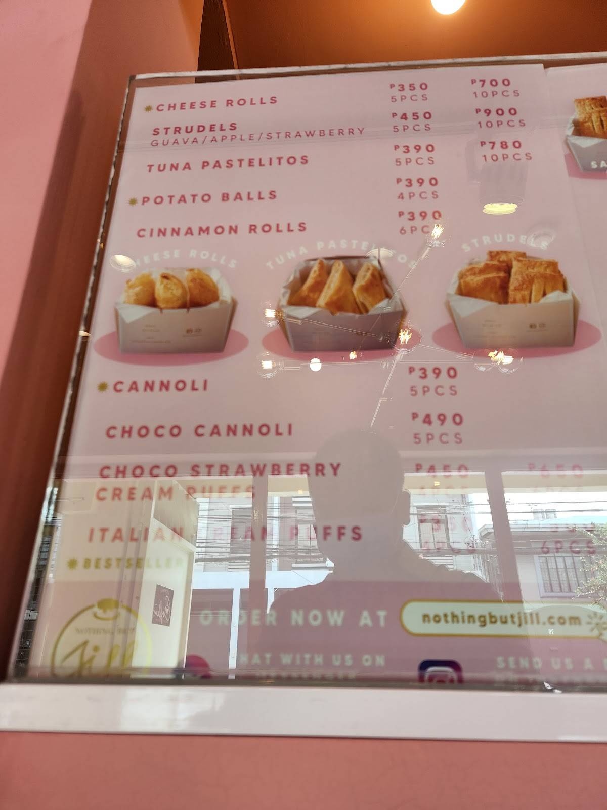 Menu at Nothing But Jill desserts, Quezon City
