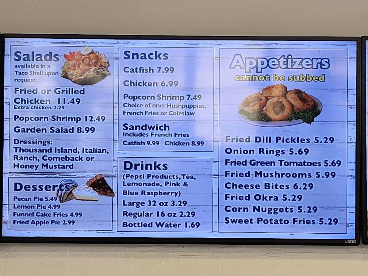 Menu at Penn's Fish House Restaurants, Ridgeland, 796 Lake Harbour Dr