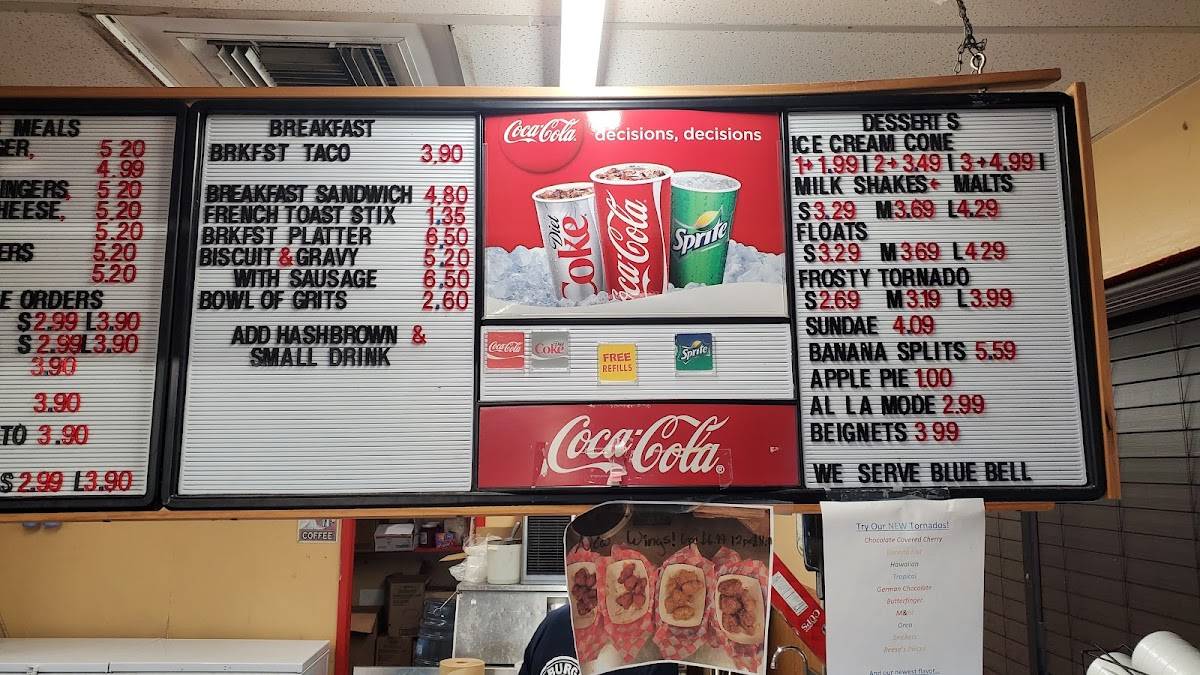 Menu at Red Cap Cafe, Santa Fe, Hwy 6
