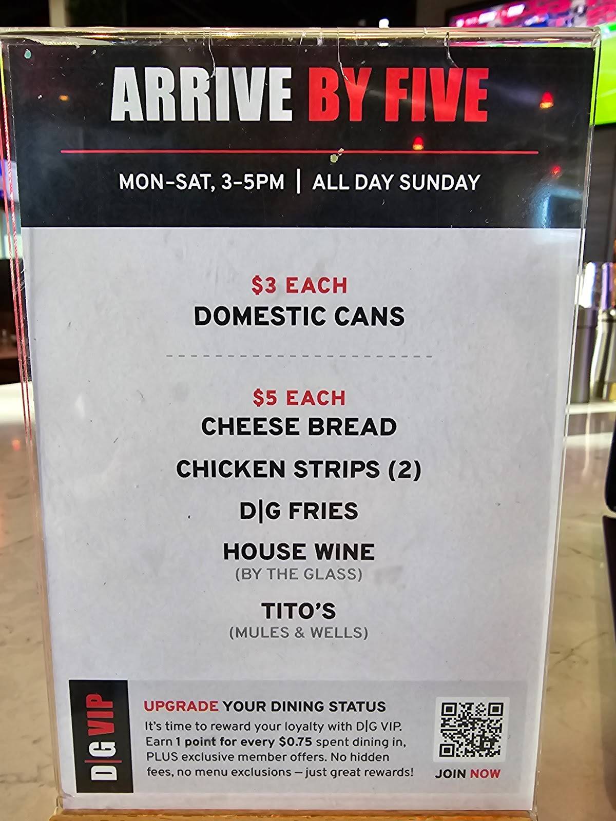Carta del pub y bar Destination Grille, Grimes