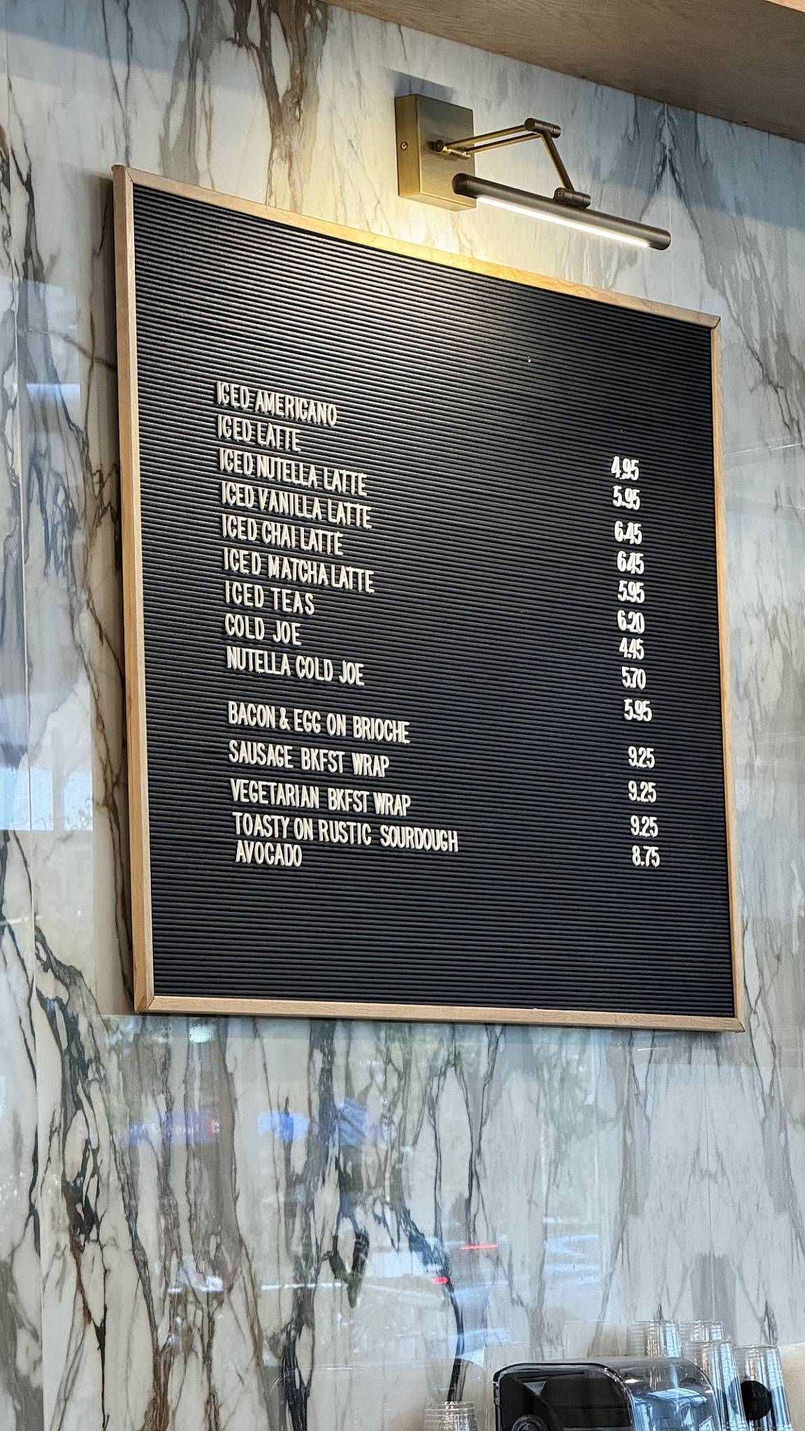 Menu at Deville Coffee- Bentall 5, Vancouver