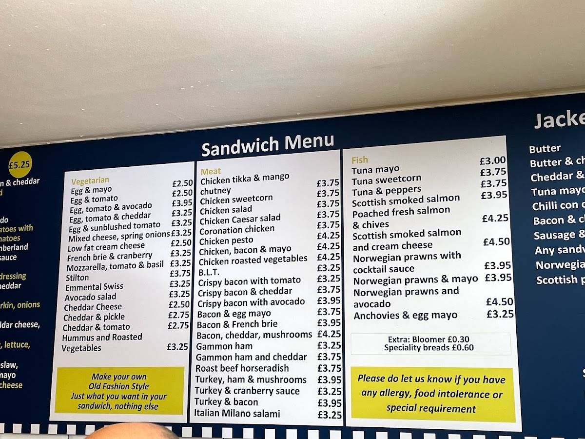 Menu at Dilieto fast food, London