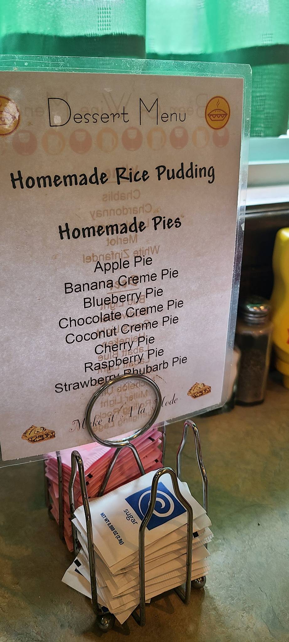Menu at Dobb's Country Kitchen restaurant, Hallstead