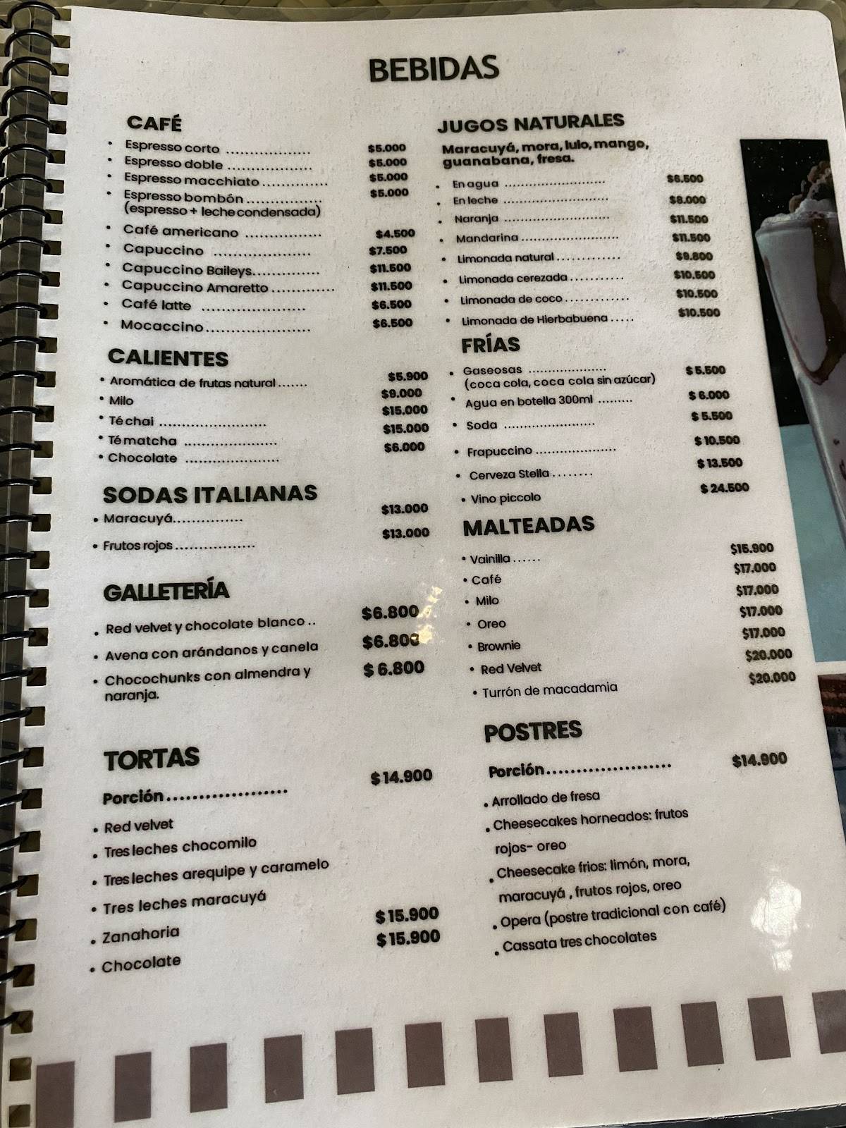 Menu at Dolce Stella cafe, Cali, Cra. 105 #15B-45 LOCAL 7