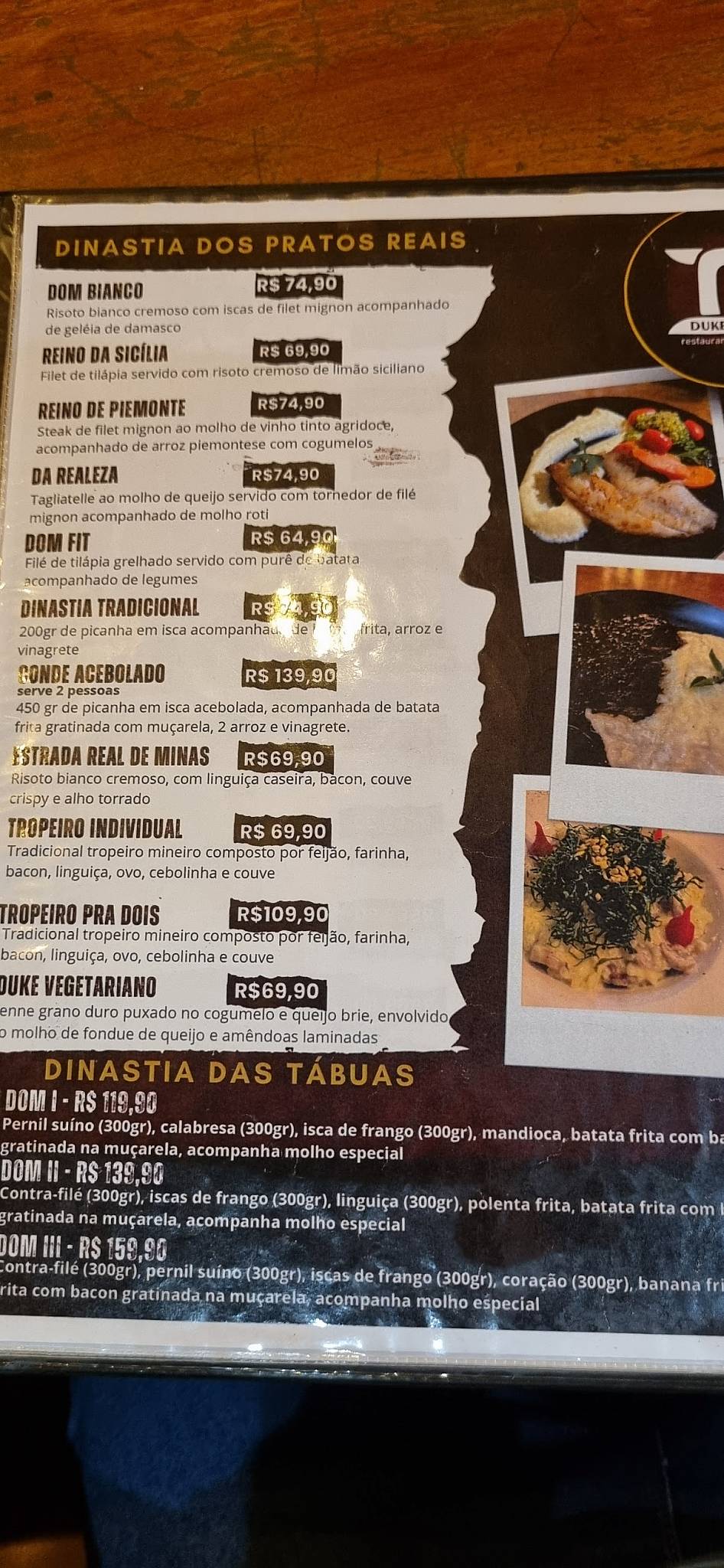 Menu em DOM DUKE RESTAURANTE e PIZZARIA, Ouro Preto