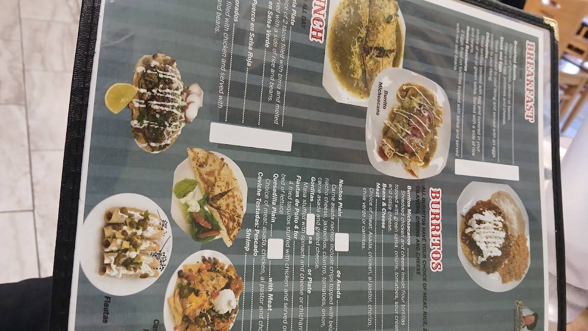 Menu at Doña Rosario Cocina & Carnicería restaurant, Hesperia