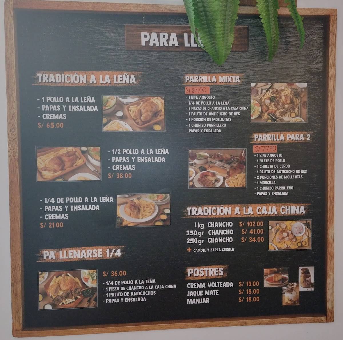 Carta del restaurante DONDE WALTER, Lince
