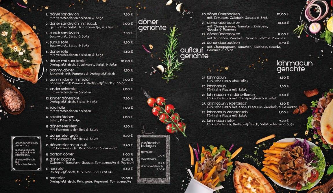 Menu at Döner by Biskin restaurant, Ransbach-Baumbach, Rheinstraße 21