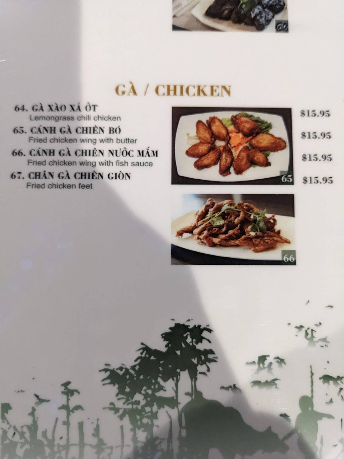 Menu at Dong Que Restaurant, San Jose, 2852 Alum Rock Ave