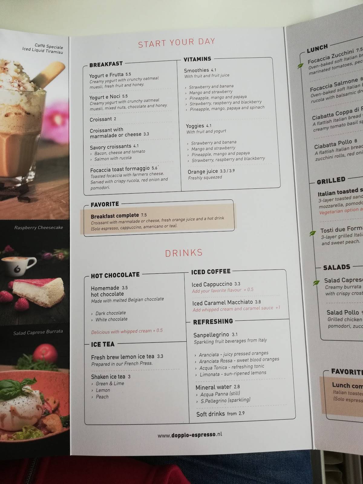Menu at Doppio Espresso Rotterdam Kruisplein, Rotterdam, Kruisplein 25S