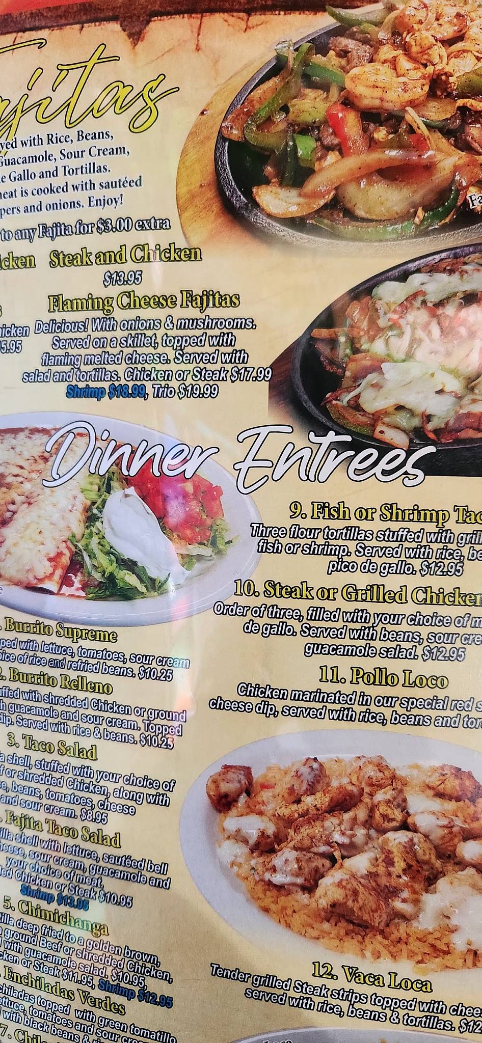 Menu at Dos Botellas Mexican Restaurant, Birmingham, Edwards Lake Rd