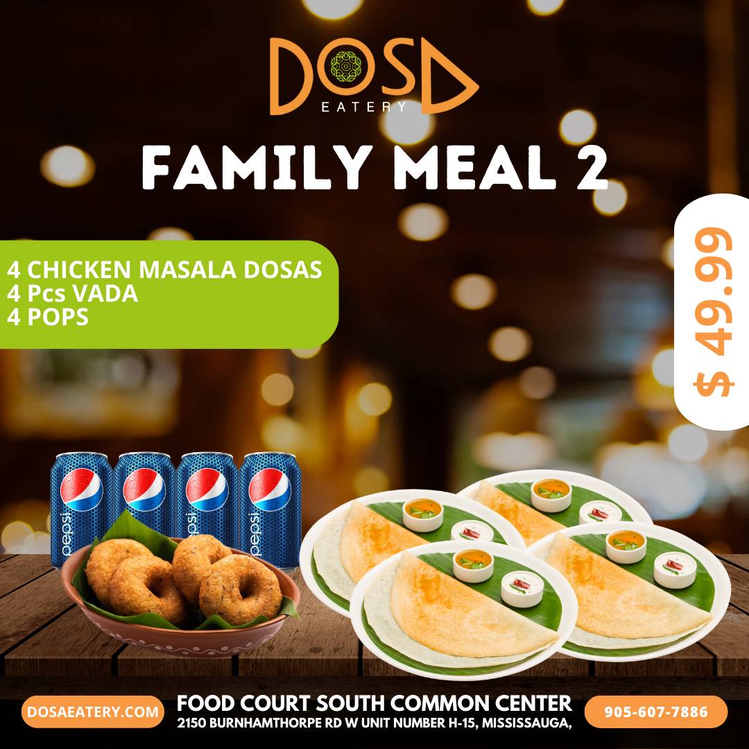 Menu at Dosa Eatery Express (South Common Center) restaurant, Mississauga