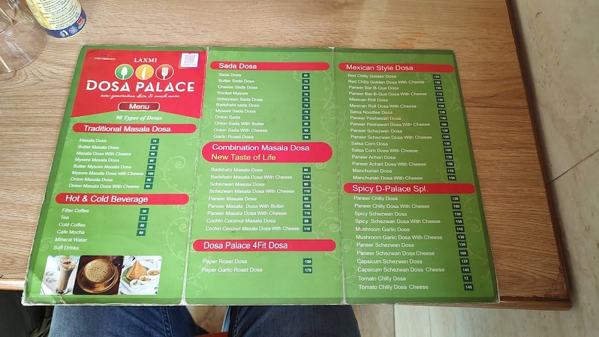 Menu at Dosa Place, Mahalunge Ingale