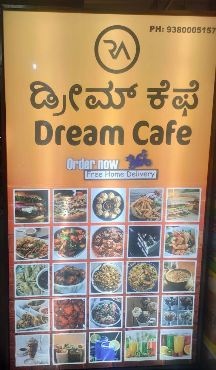 Menu at Dream Cafe, Bengaluru, battalsura
