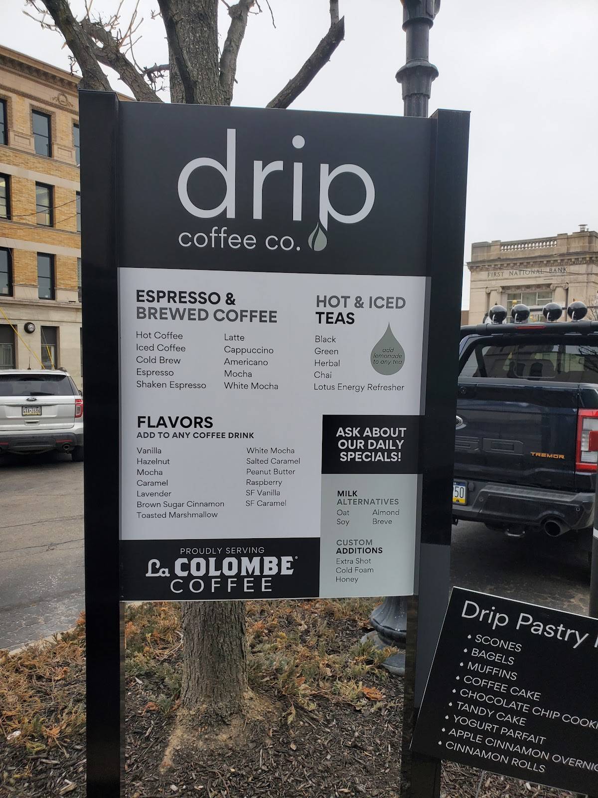 Menu at Drip Coffee Company, Pittston