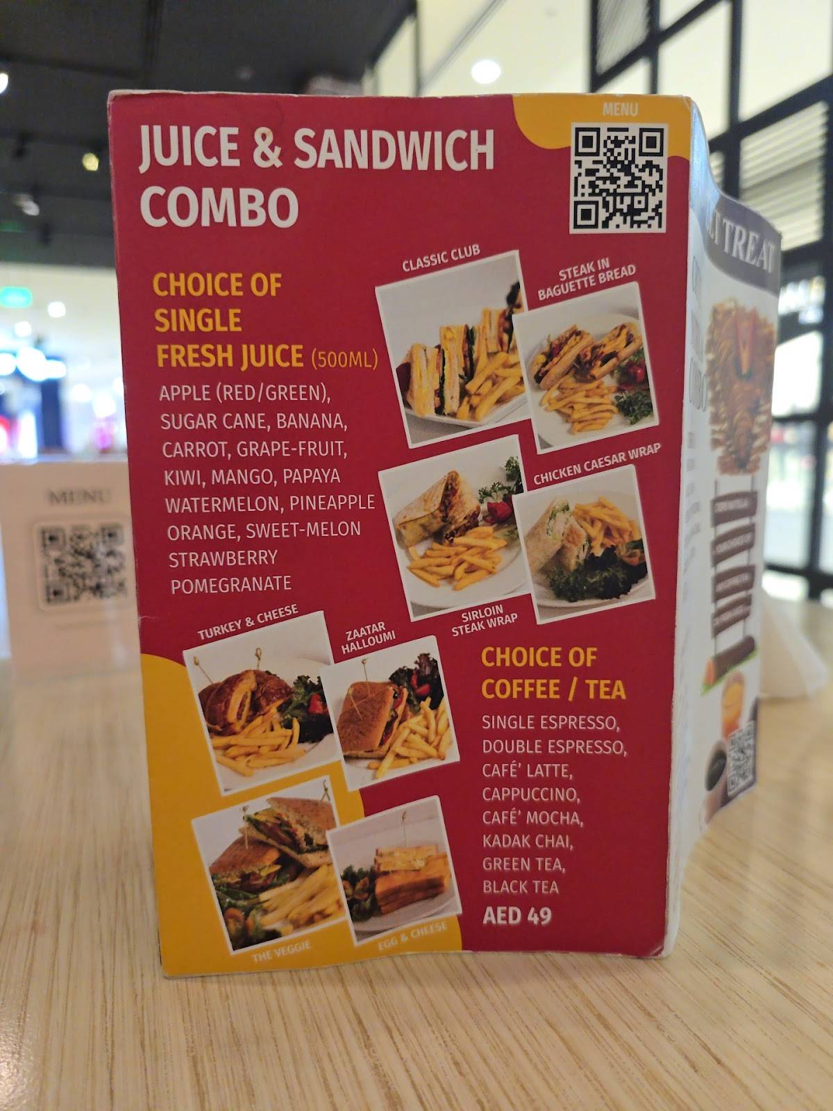 Menu at EL MONDO CAFÉ restaurant, Dubai, 3CC2+W5R - Al Ain - Dubai Rd