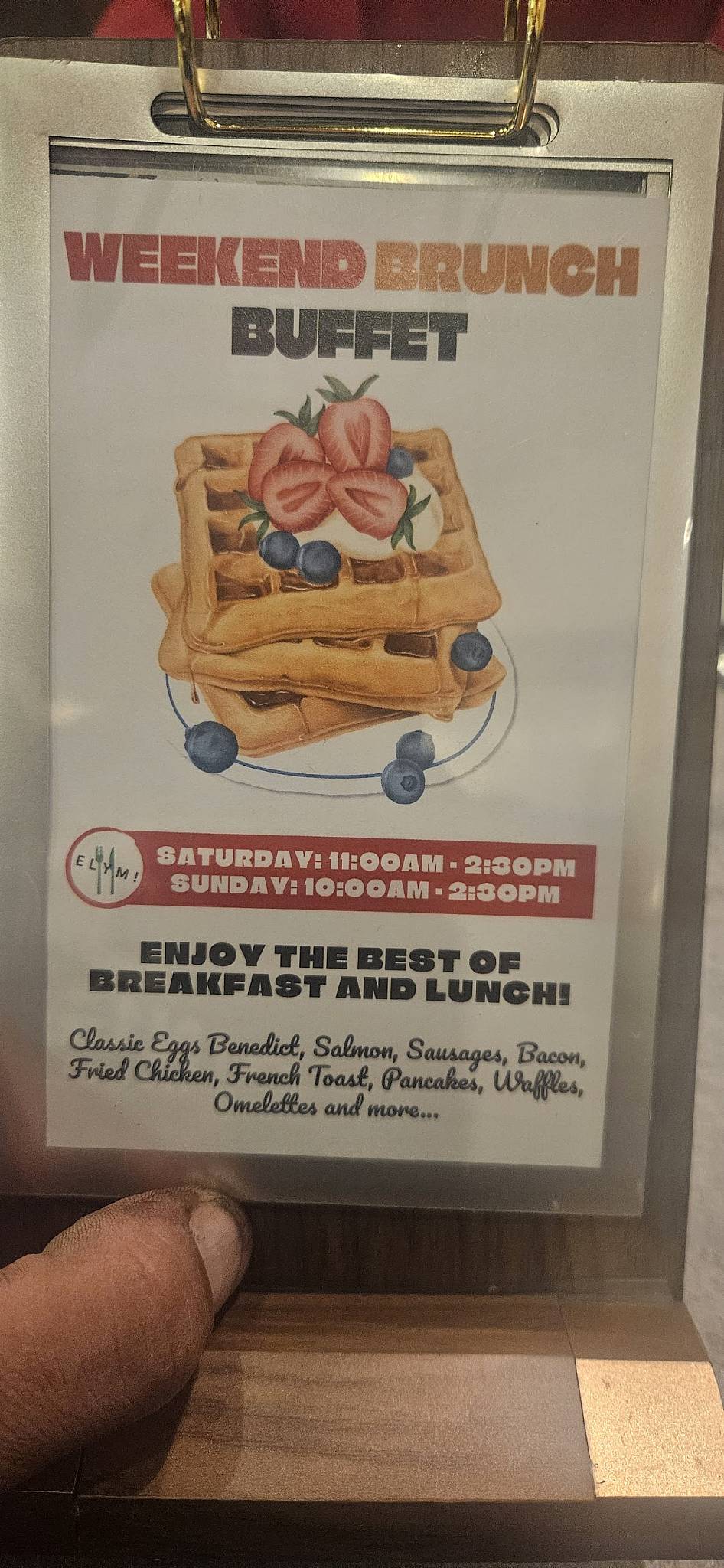 Menu at ELYMI Family Buffet Restaurant, Calgary