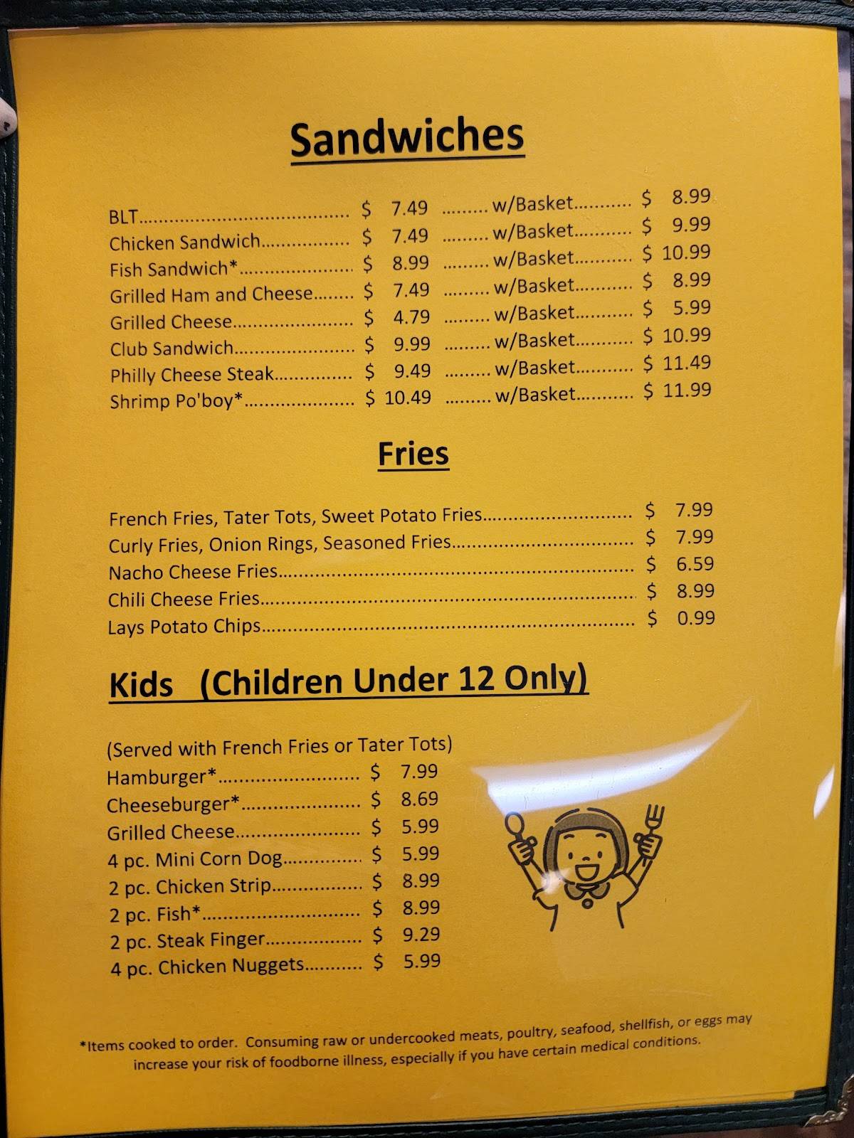 Menu at Eagles Nest BBQ, Zavalla