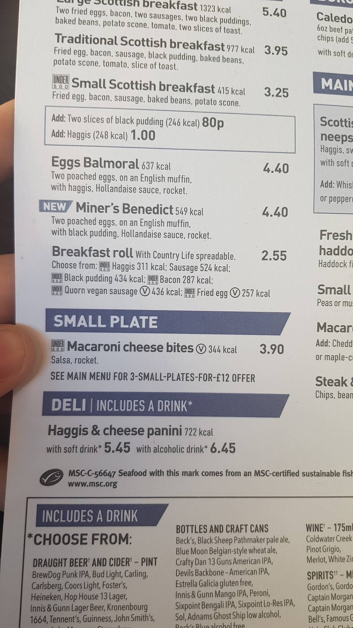Menu at The Alexander Graham Bell - JD Wetherspoon pub & bar, Edinburgh ...