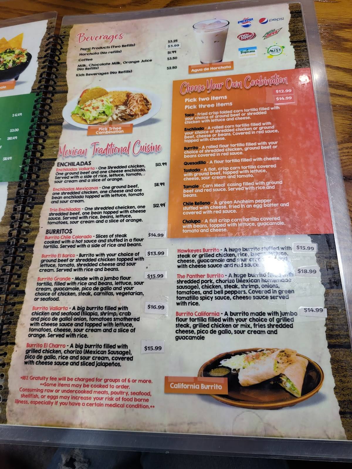 Menu at El Barco Mexican Seafood Bar & Grill, Waterloo