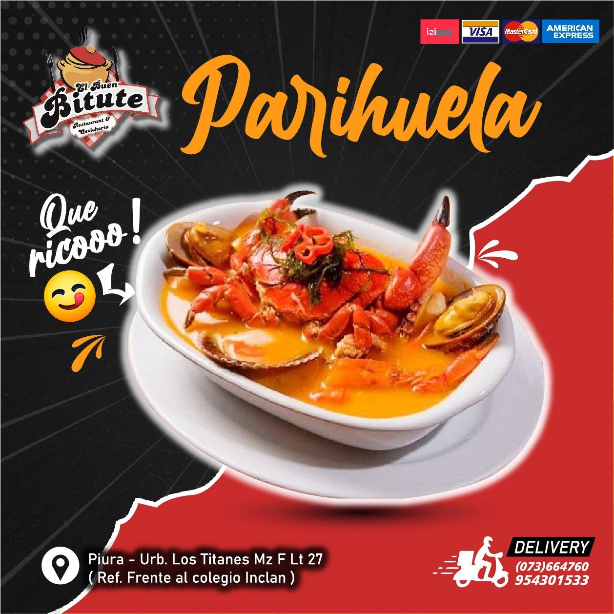Carta del restaurante El Buen Bitute, Piura, Urbanizacion Los Titanes ...