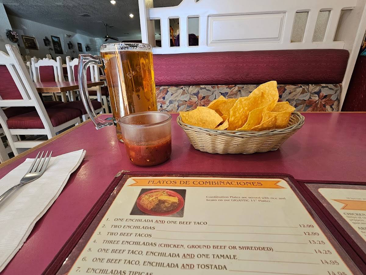 Menu at El Caporal restaurant, Prosser