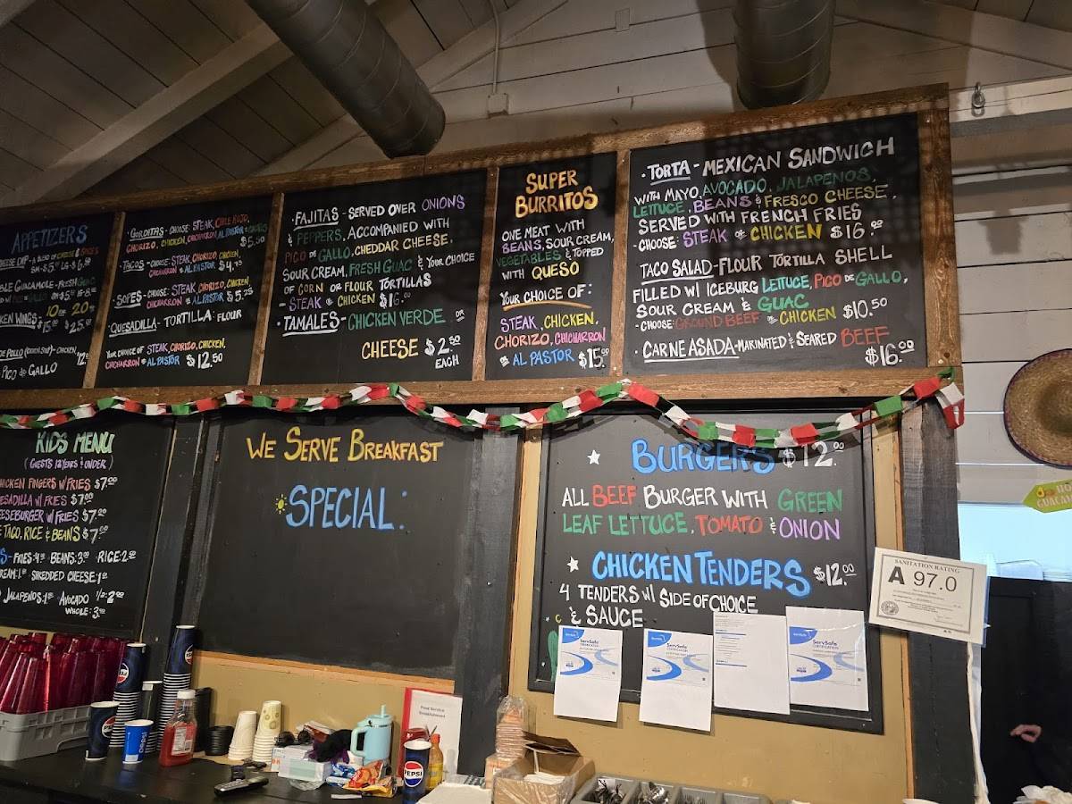 Menu at El Guacamole Loco Mexican Restaurant, Scaly Mountain