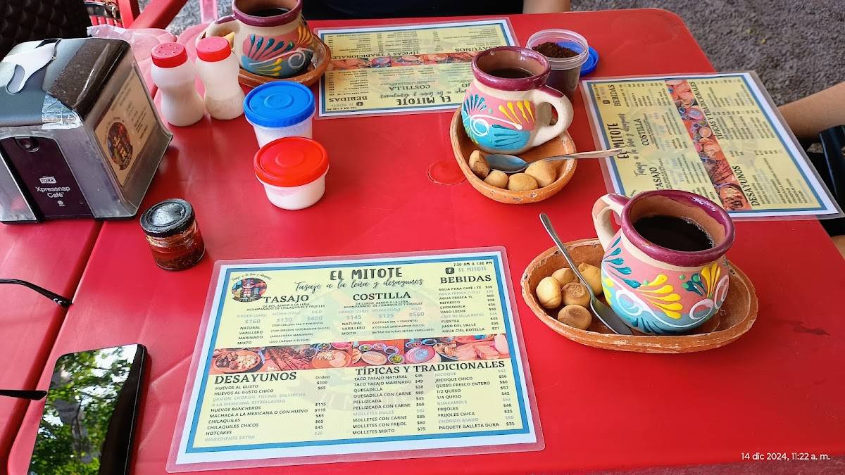 Carta del restaurante El Mitote, Tepic, Guadalajara - Tepic