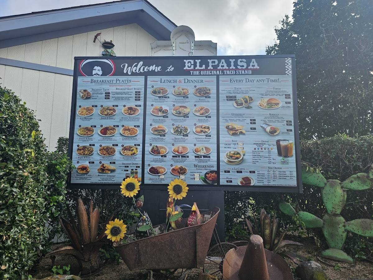 Menu at El Paisa Cocina Mexicana restaurant, Bedford, Harwood Rd